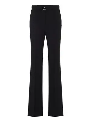 Sportmax Cera Virgin Wool Wide Leg Pants - Black