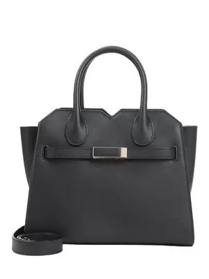 VALEXTRA Calf Leather Milano Mini Handbag - Black
