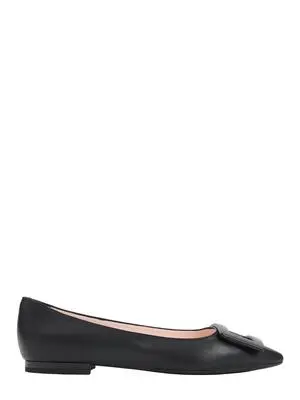 ROGER VIVIER Roger Vivier Gommettine 05 Ballerinas In Black Goat Leather Black