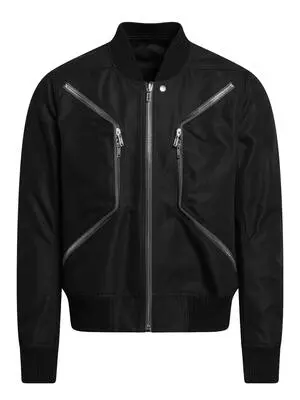 Rick Owens Zip-up Cotton-blend Bomber Jacket - Black