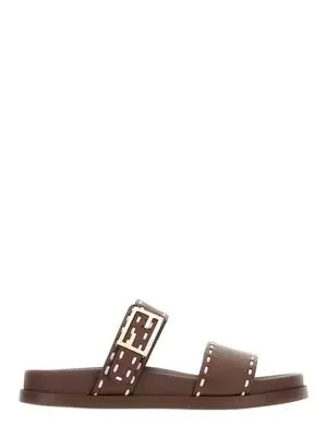 Fendi Embellished Slides - Multicolor