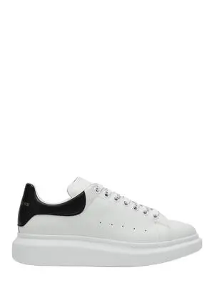 Alexander McQueen Oversized Leather Sneakers With Logo Detail - White