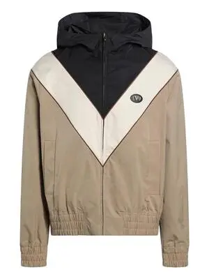 Valentino Garavani Valentino Hooded Zip-Up Windbreaker With VLogo Patch Black