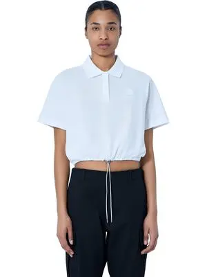 MONCLER MONCLER Cropped Drawstring Polo Shirt