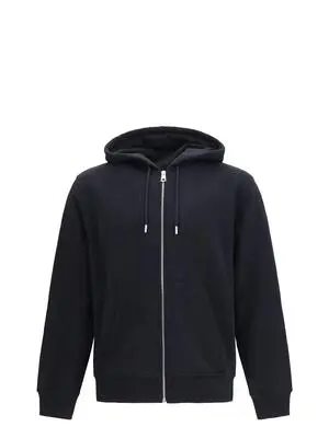 Givenchy Photographic Negative Print Fleece Zip Hoodie - Black