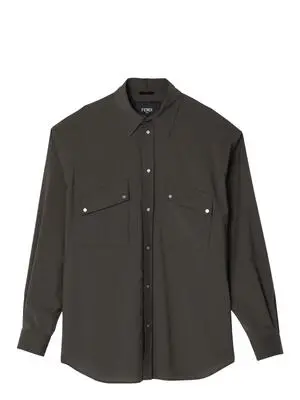 Fendi Dark Wool Blouson - Green