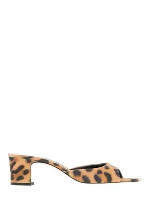 Paris Texas Leopard Print Mules - Multicolor