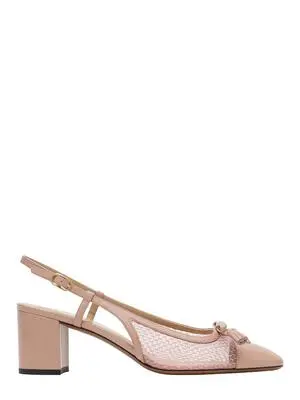 Valentino Garavani Slingback Pumps With Vlogo Signature - Pink