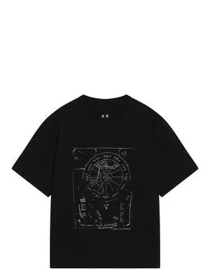 Rick Owens Brad Temple T-shirt In Cotton Jersey /milk - Black