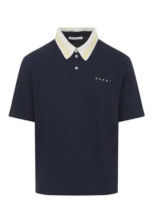 Marni Cotton Polo - Blue