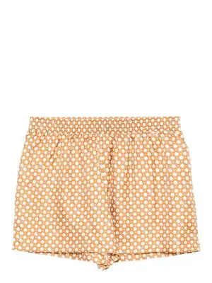 Celine Printed Silk Pajama Shorts - Multicolor