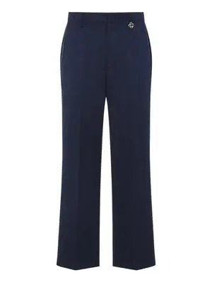 Casablanca Monogram Jacquard Cotton Pants - Blue
