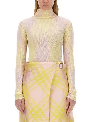 Burberry Shirt With Check Pattern - Multicolor