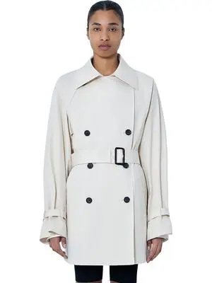 TOTEME Double-breasted Cotton Trench Coat - Multicolor