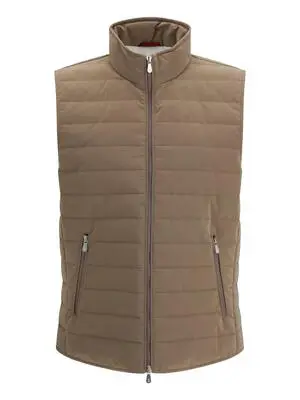 Brunello Cucinelli Quilted Vest Jacket - Cream