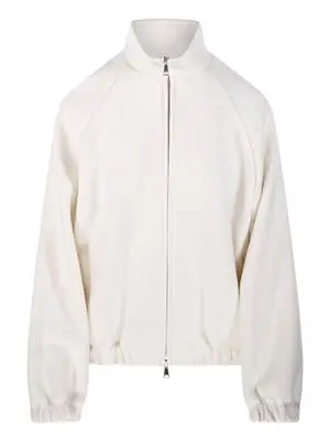 Max Mara Wool And Cotton Zip Jacket - Multicolor