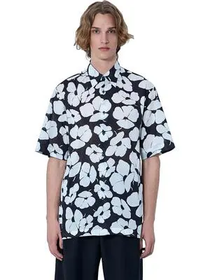 Dries Van Noten Floral Short-sleeve Shirt - Black