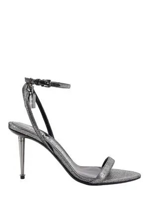 TOM FORD Laminated Effect Stiletto Sandals With Metal Ankle Lock - Multicolor
