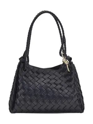 Bottega Veneta Intrecciato Shoulder Bag - Black
