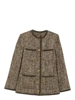 GOLDEN GOOSE Textured Wool Blend Jacket - Multicolor