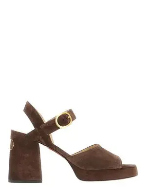 Valentino Garavani Suede Platform Sandals - Multicolor