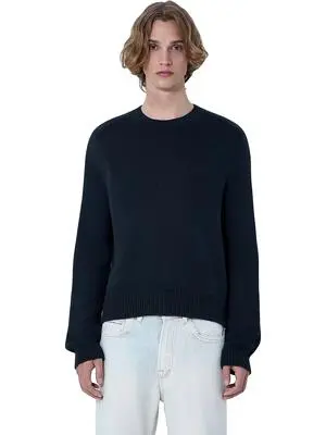 Our Legacy Crewneck Fine Knit Wool Sweater - Black
