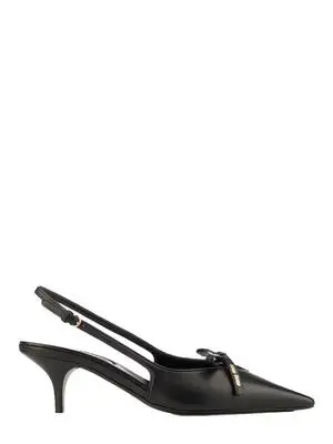 Miu Miu Miu Miu Black Slingback Pumps With Bow Detailing Multicolor