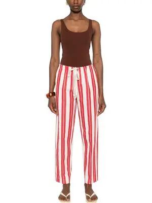 FORTE_FORTE Striped Drawstring Trousers - Multicolor