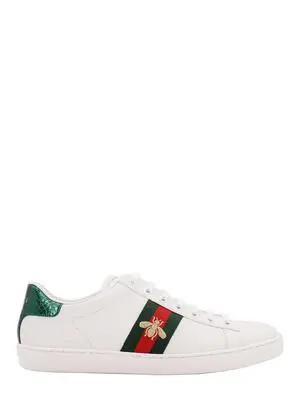 Gucci Ace Embroidered Leather Sneakers - Multicolor