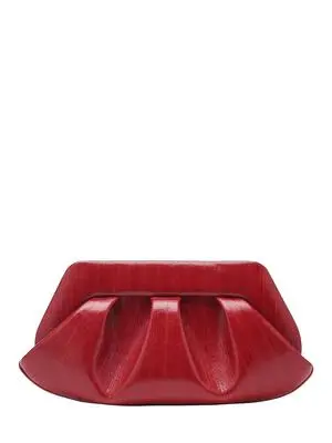 THEMOIRÃ¨ Themoirè Emera Clutch In Chili - Red
