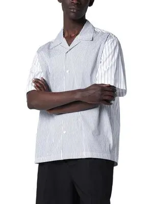 JIL SANDER Jil Sander Shirt In Lightweight Striped Cotton Men Gray