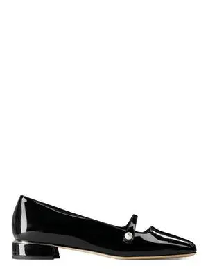 JIMMY CHOO Elisa Patent Leather Ballet Flats With Pearl Detail - Multicolor