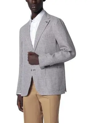 Tagliatore Single-breasted Jacket With Pattern - Brown