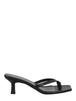 AeydĒ Wilma Nappa Leather Thong Sandals - Black