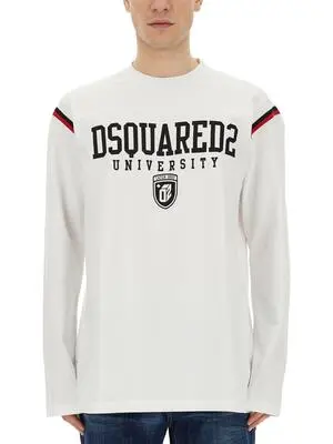 Dsquared2 Long Sleeve Sweatshirt With Logo - White