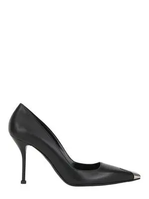 Alexander McQueen Pointed Toe Stiletto Pumps With Metal Cap Toe - Multicolor