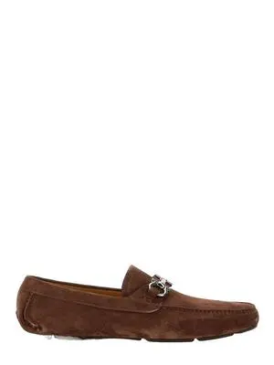 SALVATORE FERRAGAMO FERRAGAMO Gancini Suede Loafers