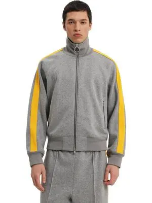 1989 STUDIO Wool Jacket With Side Stripes - Gray