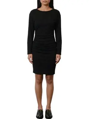 Max Mara Long Sleeve Ruched Dress - Black