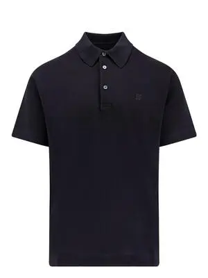 Givenchy Pique Cotton Polo Shirt With 4g Embroidery - Multicolor