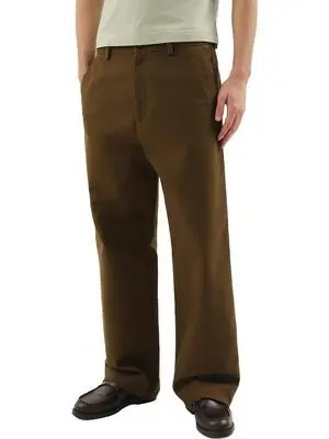 1989 STUDIO Olive Straight Leg Cotton Pants - Green