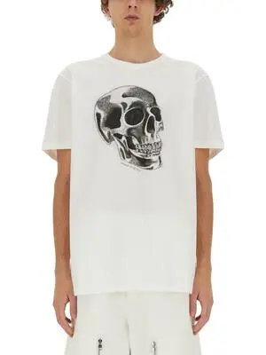 Alexander McQueen Skull Print T-shirt - White