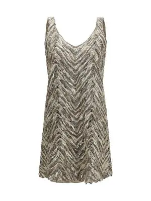 Brunello Cucinelli Sequin Dress - Cream