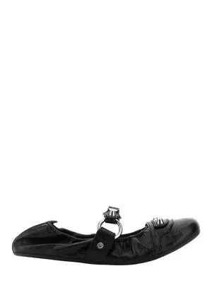 Balenciaga Leather Ballerinas - Black