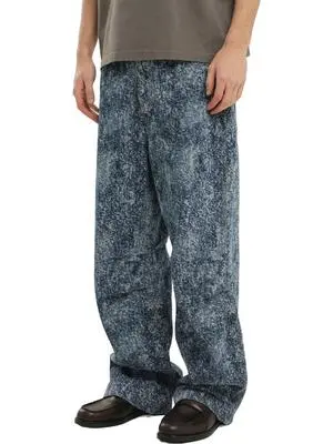 1989 STUDIO 1989 STUDIO Marble Mastiff Wide Leg Denim Pants Blue