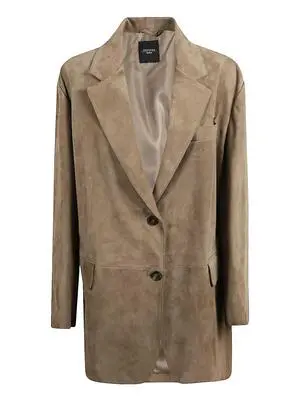 Max Mara Leather Blazer - Brown