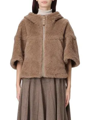 Max Mara Fur Hooded Jacket - Multicolor