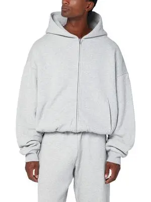 ENTIRE STUDIOS Grey Cotton Zip Up Sweatshirt - Gray