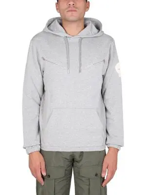 Alexander McQueen Sweatshirt With Embroidered Skull - Gray