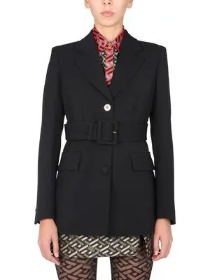 Versace Jacket With Medusa Button - Black